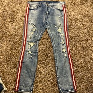 DOPE | Jeans | Dope Denim Slim Straight Redwhite Stripe | Poshmark